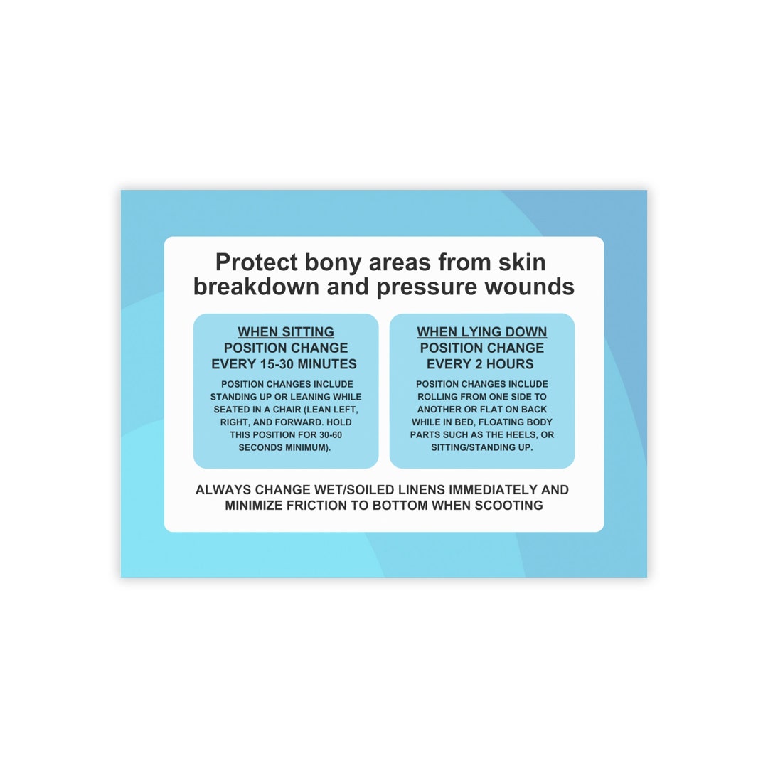 Preventing Skin Breakdown Patient Instruction Note Pads 4"x6" Home ...