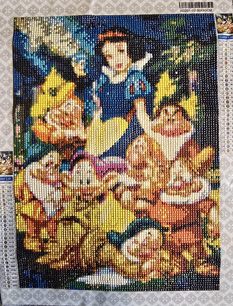 Beautiful Snow White and Dwarves Completed Diamond Painting - Etsy