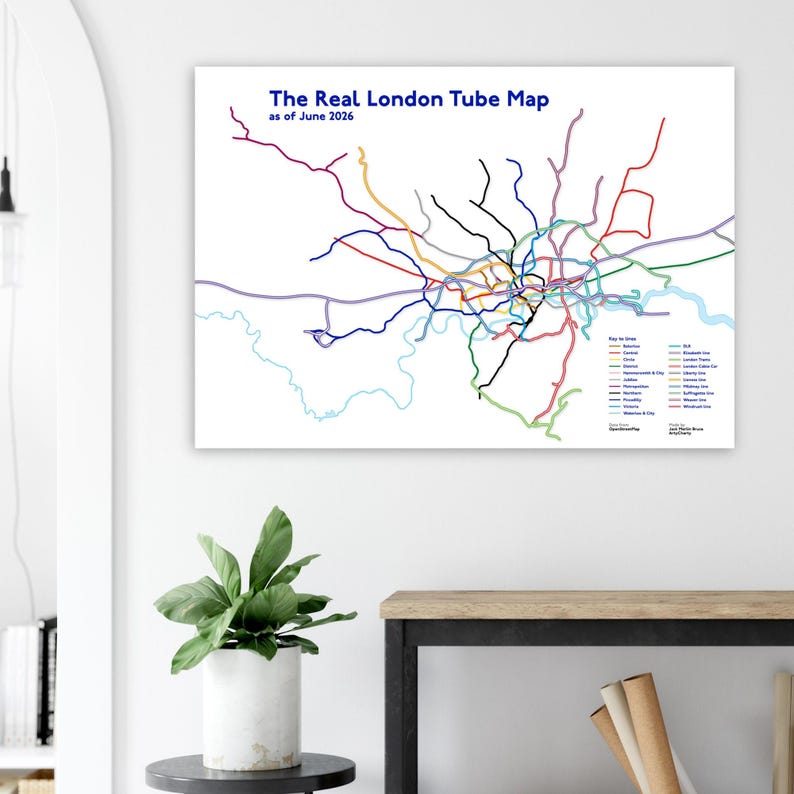 The Real London Tube Map (2026 Edition) - Etsy UK