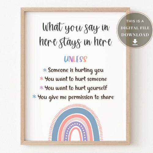 School Counselor Poster Sign Therapist Office Decor - Etsy