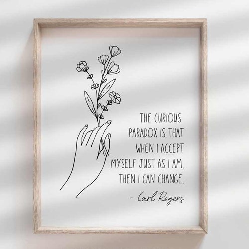 Carl Rogers Quote Art Therapy Office Decor Therapipst Poster - Etsy