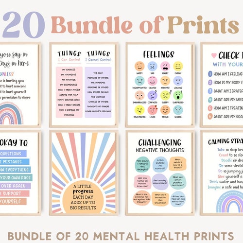 20 School Counseling Signs Posters Therapy Office Decor - Etsy