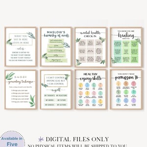 Counseling Office Decor School Counselor Posters Therapy Wall Art ...