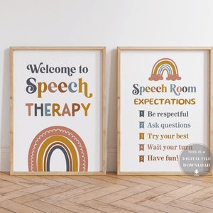20 Speech Therapy Room Posters SLP Decor Language Pathologist Prints ...