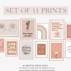 11 Boho School Psychology Office Decor Social Worker Poster Counselling ...