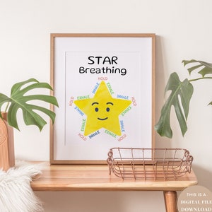 Star Breathing Technique Counseling Posters Therapy Office Decor Gift ...