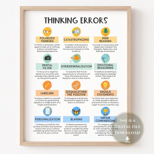 CBT Poster Wall Art Printable Social Work Office Decor - Etsy