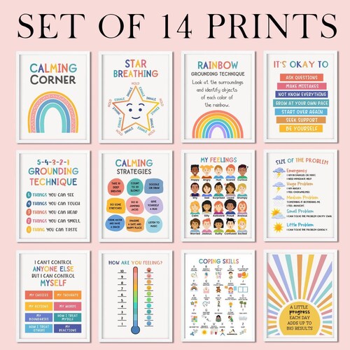 Calming Down Corner Decor School Counselor Bundle Calm Posters - Etsy