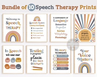 Speech Therapy Rules Poster - Etsy