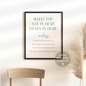 Confidentiality Poster Sign Counseling Office Decor Social Worker ...