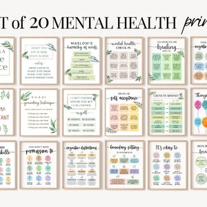 Bundle 20 Therapy Office Decor Counselor Posters Counseling Wall Art ...
