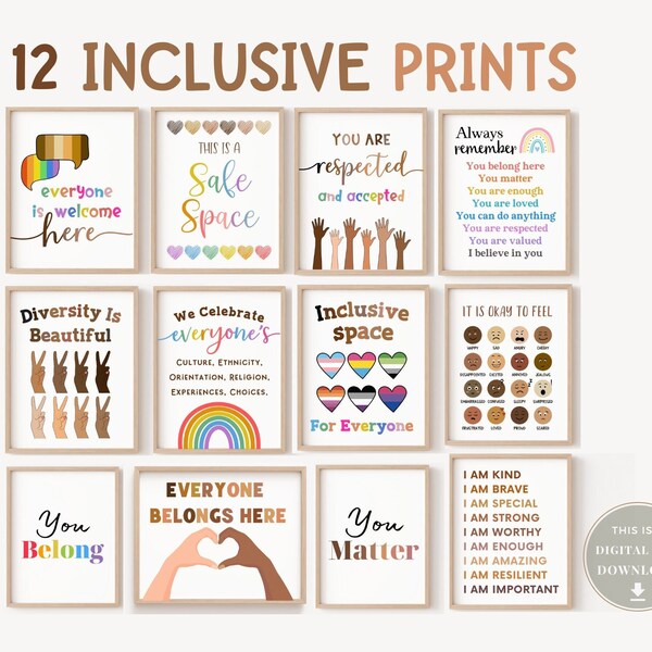 Welcome Sign, Office Wall Art, Classroom Decor, Inclusive Welcome ...