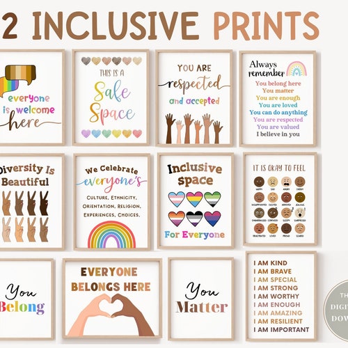 Diversity Classroom Pride Printable Poster LGBTQ Inclusion - Etsy Canada