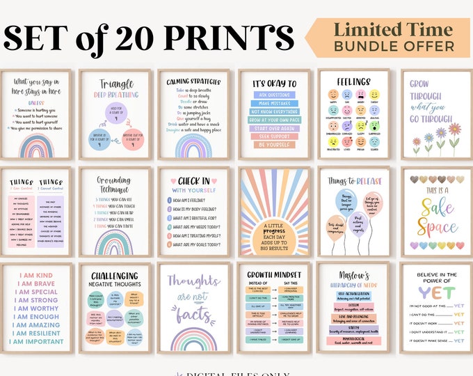 16 Therapist Office Decor Social Worker Posters Therapy Wall - Etsy Canada