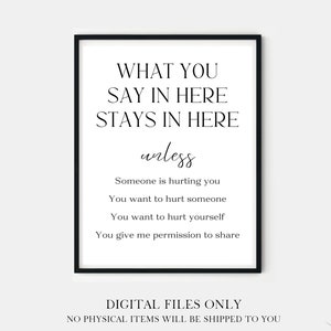 Confidentiality Poster Sign Counseling Office Decor Social Worker ...