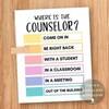 3 School Counseling Door Sign Decor Counselor Poster Wall Art School ...