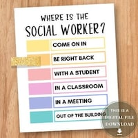 Customized "where is the School Counselor, Social Worker, School ...