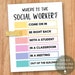 School Social Worker Door Sign Social Work Office for Wall Decor Where ...