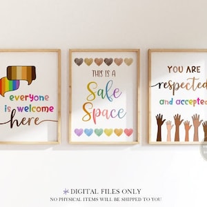 Inclusion School Counseling Office Decor Posters Counselor Wall Art ...