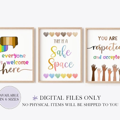 Inclusion School Counseling Office Decor Posters Counselor | Etsy