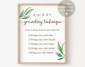 Grounding Technique Poster - Etsy UK