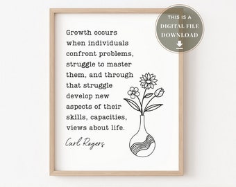 Carl Rogers Quote Poster - Etsy