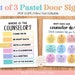 3 School Counseling Door Sign Decor Counselor Poster Wall Art School ...