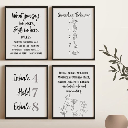 Counseling Office Decor School Counselor Posters Therapy Wall - Etsy