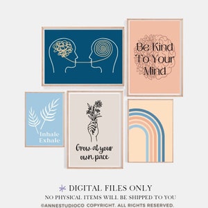 Bundle Therapy Office Decor Print Therapist Wall Art Counseling Poster ...