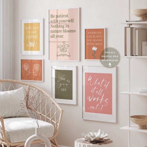 18 Therapist Office Art Decor, Psychologist Print Bundle, Counseling ...