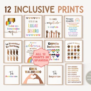 Spanish Classroom Posters Bundle Decor Class Signs Teacher Door Todos ...