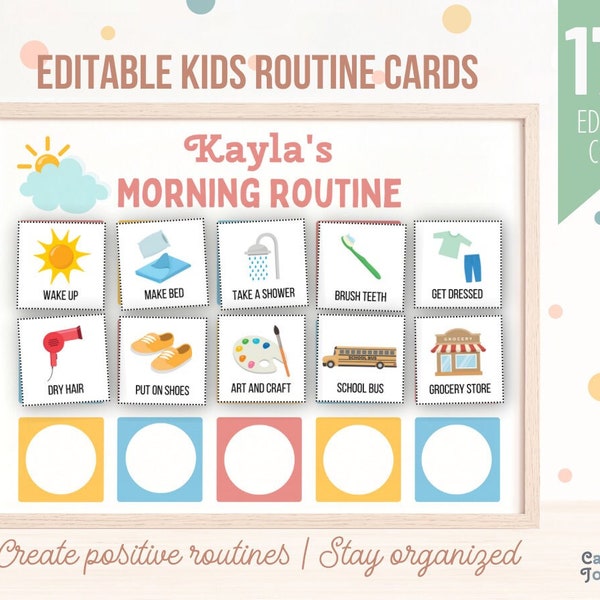 Toddler Routine Chart - Etsy
