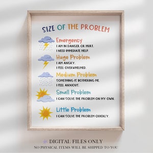 Size of Problem Calming Corner Poster School Counselor Office - Etsy