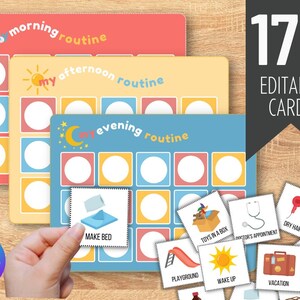 170 Kids Chore Chart Board Routine Cards Editable Homeschool - Etsy ...