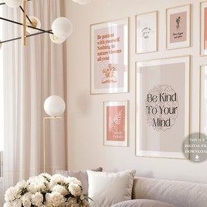 Boho Therapy Office Decor Signs Set Mental Health Posters School ...