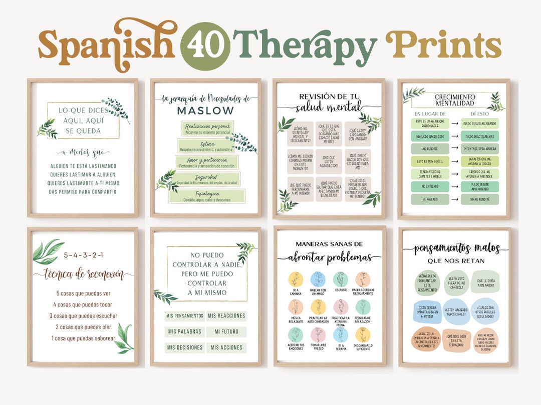 22 Spanish Therapy Prints Office Decor Therapist Counseling Posters ...