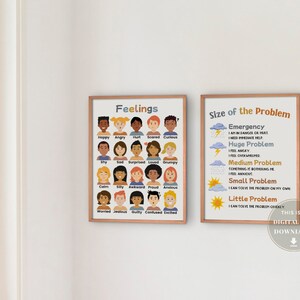 50 Calm Corner Posters Toddler Sign Feelings Thermometer Chart Emotions ...