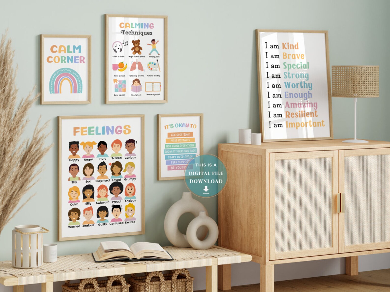 30 Calm Down Corner Posters Sign Kit Calming Decor Print - Etsy