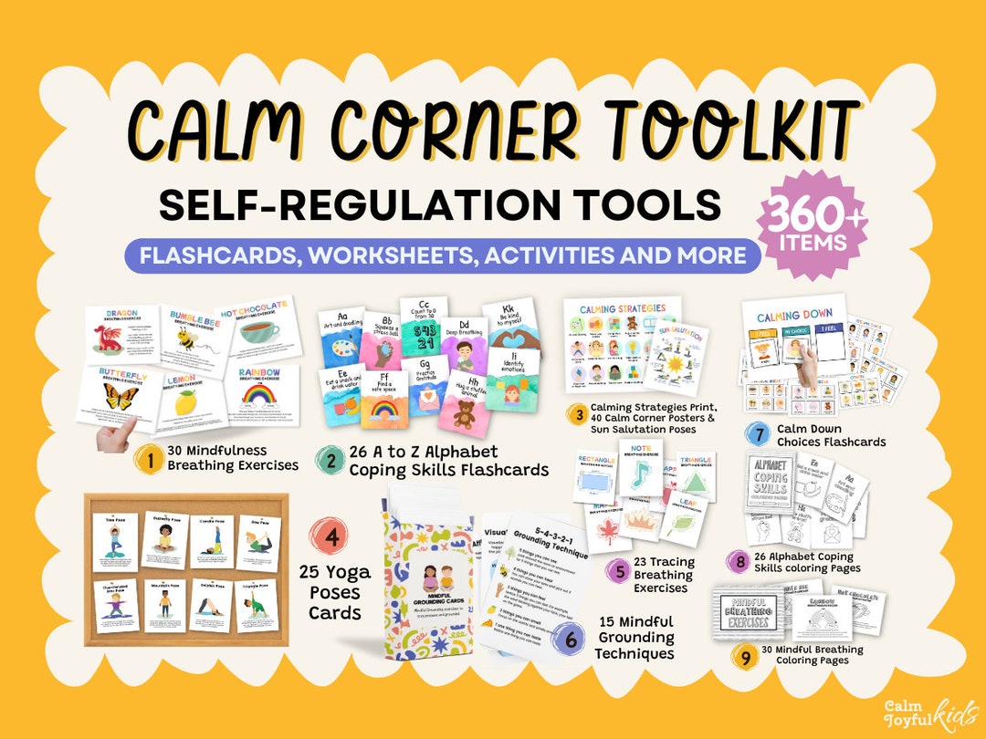 360 Kids Anxiety Coping Skills Cards Mindful Breathing Exercises Kids ...