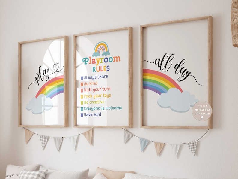 21 Preschool Educational Bundle Posters Set Playroom Rules - Etsy