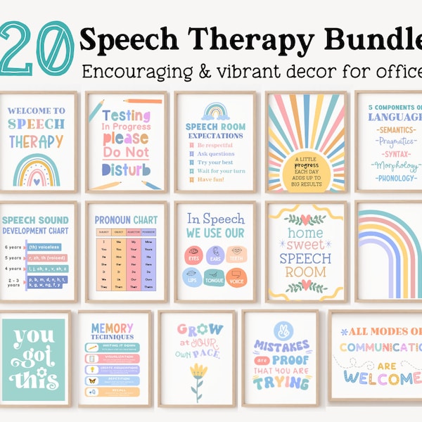 Speech Therapy Posters Decorations - Etsy