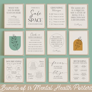 16 Therapist Office Decor Signs Posters Social Worker Art Counseling ...
