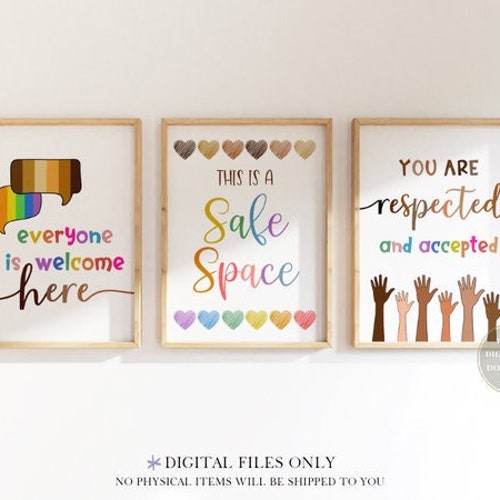 SAFE SPACE Mental Health Poster: Counseling Sign School - Etsy