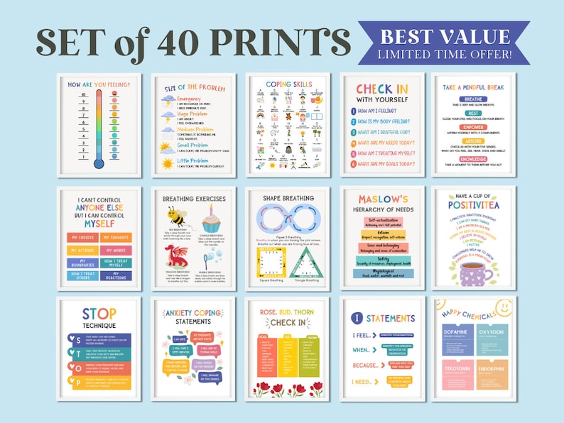 40 Calm Down Corner Printable SEL Posters Calming Print Decor - Etsy