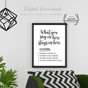 Confidentiality Poster Print Counseling Office Decor School Counselor ...