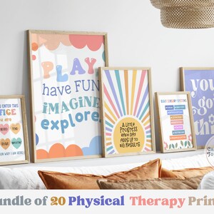 20 Physical Therapy Poster Office Decor PT School Therapist Wall Art ...