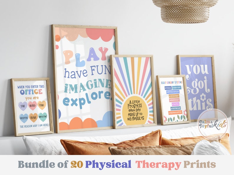 20 Physical Therapy Poster Office Decor PT School Therapist Wall Art ...