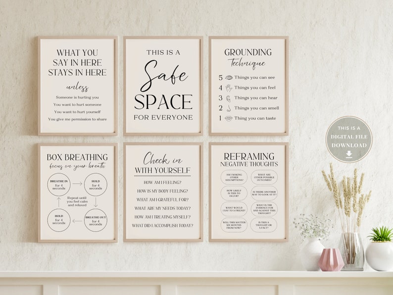 Bundle 8 Therapy Office Decor Therapist Poster Counseling Wall - Etsy