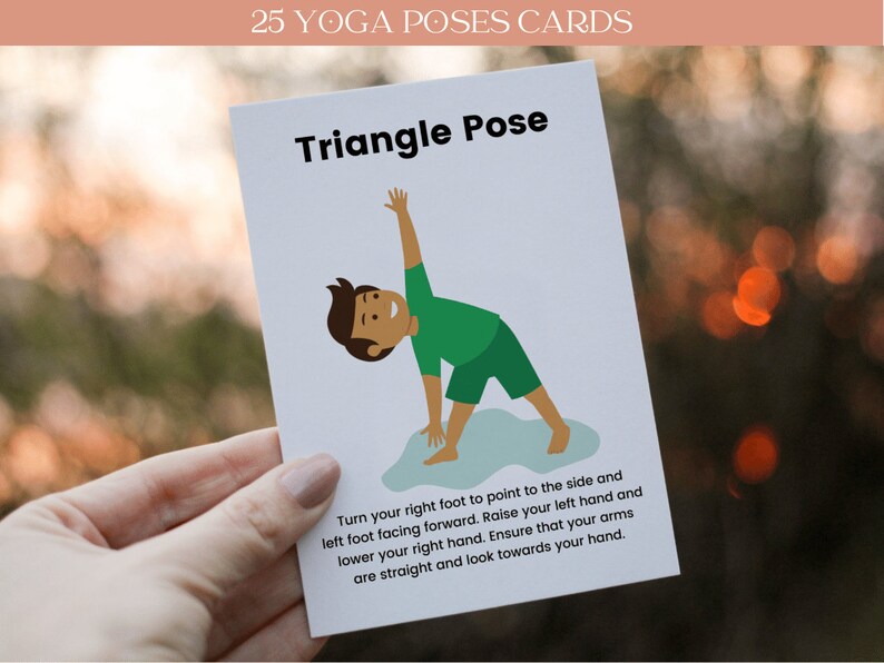 25 Yoga Poses Cards Social Emotional Learning Posters Bulletin - Etsy