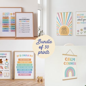 30 Calm Down Corner Posters Sign Kit Calming Decor Print Counselor ...